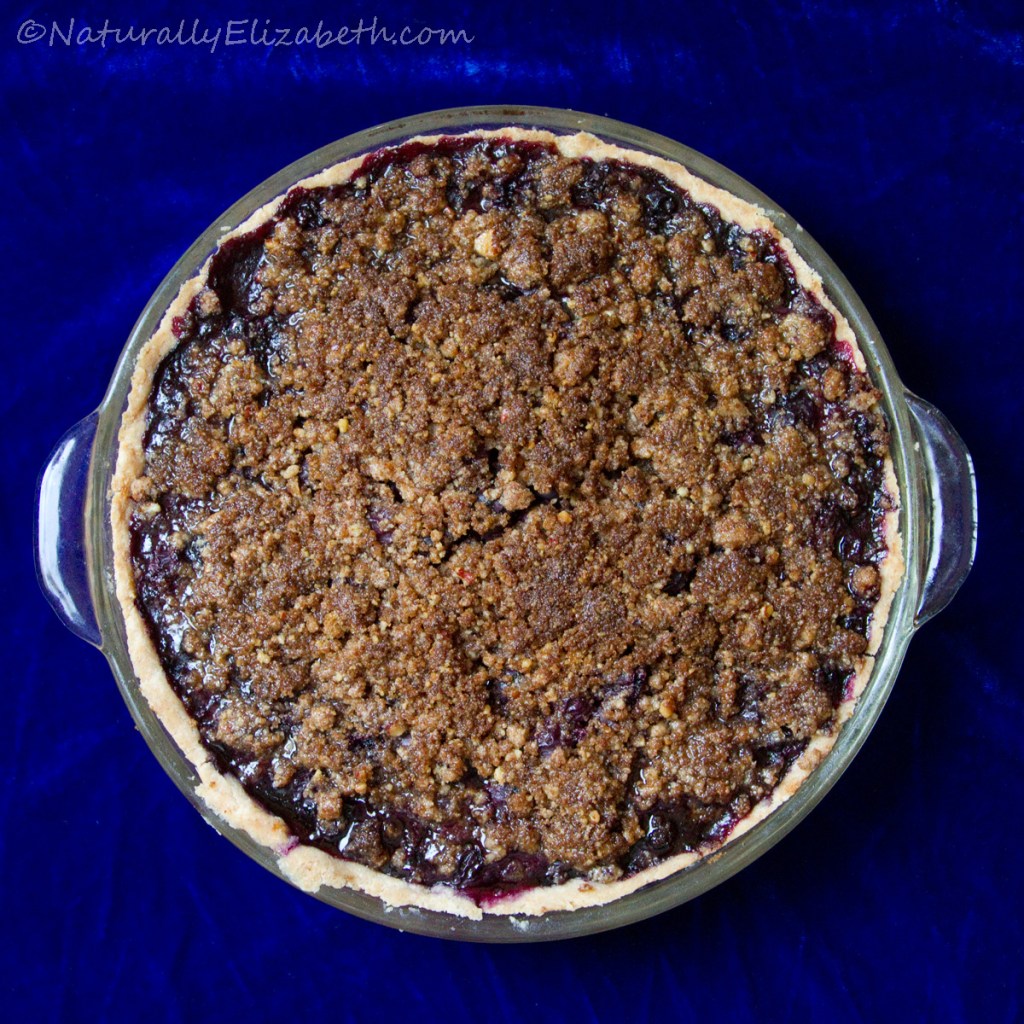 GFDF Blueberry Pecan Crumble Pie | naturallyelizabeth